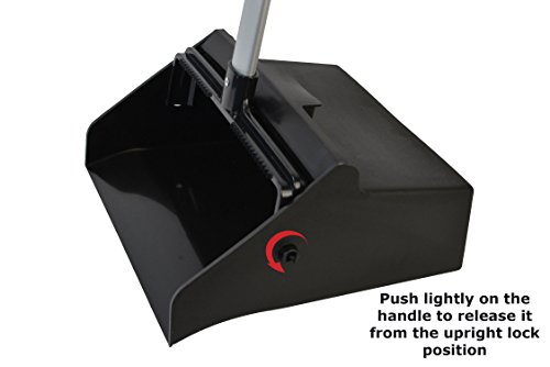 Janico 1085 Commercial Lobby Dustpan Upright, Aluminum Handle, 37” Length, Black