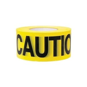 premium yellow caution tape 3 inch x 1000 feet, bright yellow w/bold black text, 3" wide for maximum readability, strongest & thickest tape for danger/hazardous areas