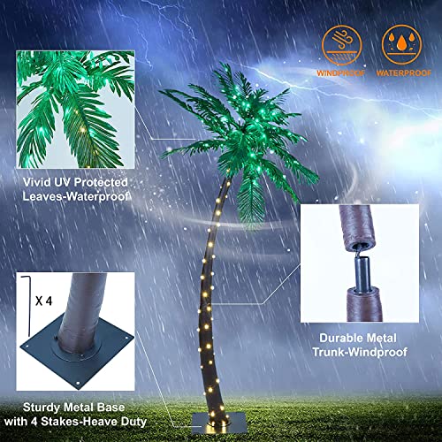 LIGHTSHARE ZLS5FT Lighted Palm Tree, 5-Feet, Multicolor