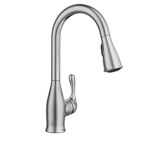 MOEN 87966SRS Kaden Single-handle Pull-down Sprayer Kitchen Faucet In Spot Resist Stainless Featuring Reflex