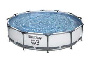 bestway 56417 steel pro above ground, 12ft x 30 inch | frame swimming pool with filter pump