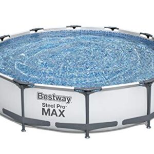 Bestway 56417 Steel Pro Above Ground, 12ft x 30 Inch | Frame Swimming Pool with Filter Pump