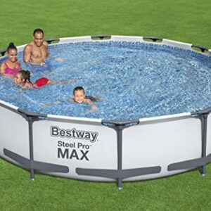 Bestway 56417 Steel Pro Above Ground, 12ft x 30 Inch | Frame Swimming Pool with Filter Pump