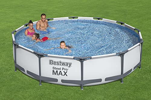 Bestway 56417 Steel Pro Above Ground, 12ft x 30 Inch | Frame Swimming Pool with Filter Pump