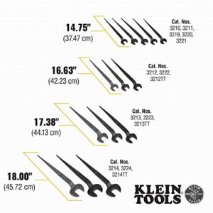 Klein Tools 3212TT Construction Spud Wrench with Tether Hole, 1-1/4-Inch Nominal Opening, 3/4-Inch Bolt for US Heavy Nut