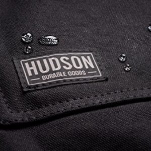 Hudson Durable Goods - Waxed Canvas Apron - Black Apron for Men and Women - With Pockets & Crossback