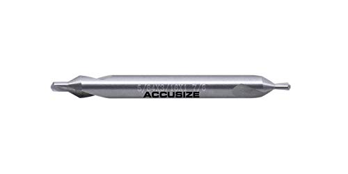 Accusize Industrial Tools 0.078'' by 2'' by 3/16'' Solid Carbide Center Drill Bits, Number 2, 60 Deg, 585-0782