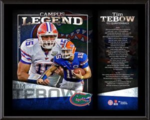 tim tebow florida gators 12" x 15" campus legend sublimated player plaque - college player plaques and collages