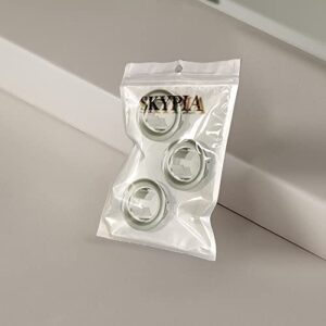 SKYPIA 3x Bathroom Kitchen Sink Hole Round Overflow Cover Basin Tidy Insert Spares (Single)