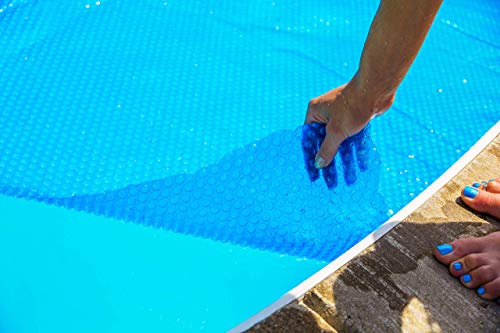 Sun2Solar Blue 16-Foot-by-32-Foot Rectangle Solar Cover | 1600 Series | Heat Retaining Blanket for In-Ground and Above-Ground Rectangular Swimming Pools | Use Sun to Heat Pool | Bubble-Side Down