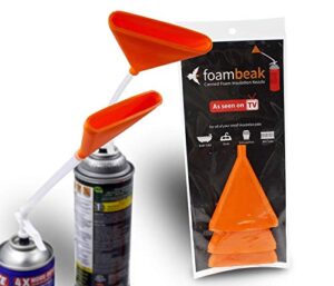 foambeak vertical nozzle for expanding foam insulation | a spray foam insulation can nozzle that widens insulation foam up to 3 inches. perfect for drywall spray, foam spray, insulation spray (3 pack)