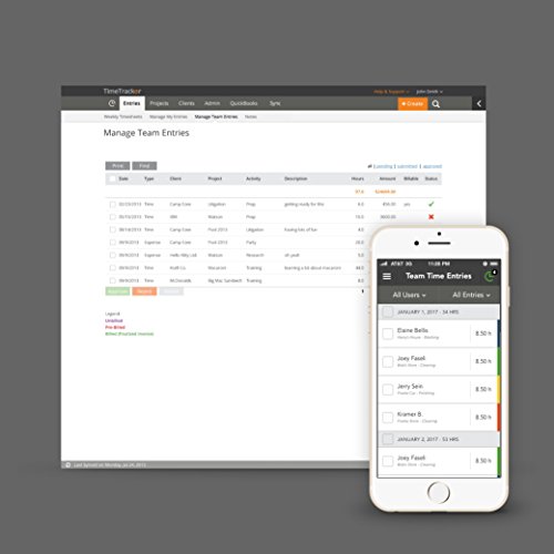 Time Tracker + Quickbooks Sync, 2 users