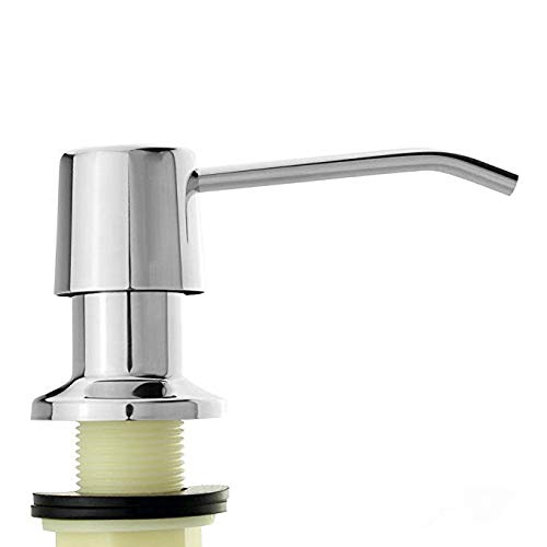 Cozhome 304 Stainless Steel Sink Soap Dispenser Liquid Dish Pump Bottle,Kitchen,Polished Finished,500ML(17OZ), Refill Soap Dispenser PE Bottle - Easy Installation, Well Built and Sturdy