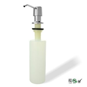 Cozhome 304 Stainless Steel Sink Soap Dispenser Liquid Dish Pump Bottle,Kitchen,Polished Finished,500ML(17OZ), Refill Soap Dispenser PE Bottle - Easy Installation, Well Built and Sturdy