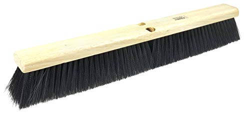 Weiler 25234 18" Vortec Pro Medium Sweep Floor Brush, Polystyrene Border with Black Polypropylene, Dark Grey