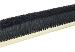 Weiler 25234 18" Vortec Pro Medium Sweep Floor Brush, Polystyrene Border with Black Polypropylene, Dark Grey