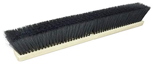 Weiler 25234 18" Vortec Pro Medium Sweep Floor Brush, Polystyrene Border with Black Polypropylene, Dark Grey