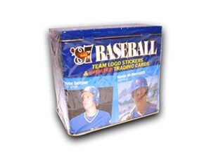 1987 fleer baseball update glossy tin box set factory sealed updated traded