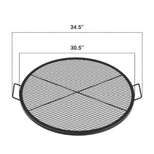 Stanbroil Heavy Duty X-Marks Fire Pit Cooking Grill Grates with Support X Wire - Outdoor Round BBQ Campfire Grill Grid - Camping Cookware, 30 Inch