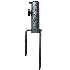 ammsun patio umbrella steel anchor beach umbrella heavy duty metal ground grass auger holder stands base with two forks ideal for use in soil for flag, fishing rod, outdoor, park, lawn