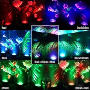 IMAGE Pond Lights Submersible Lights [Set of 4] with Timer IP68 Underwater Lights Aquarium Spot Light 48LED Landscape Lamp for Swimming Pool Fish Tank Fountain Pond Decoration