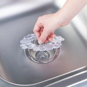 iDesign Bubbli BPA-Free Flexible PVC Plastic Sink Strainer - 5.56" x 5.51" x 1.37", Clear