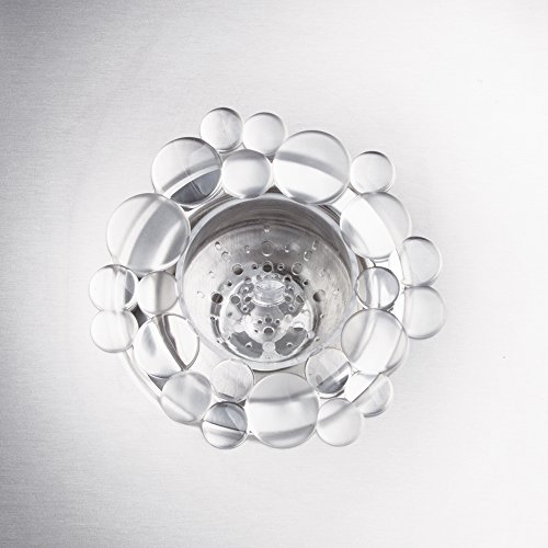 iDesign Bubbli BPA-Free Flexible PVC Plastic Sink Strainer - 5.56" x 5.51" x 1.37", Clear