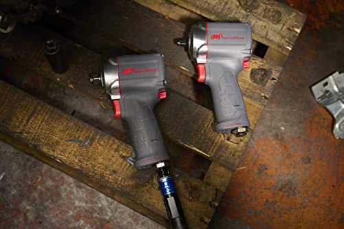 Ingersoll Rand 15QMAX 3/8" Drive, Air Impact Wrench, Quiet, Ultra Compact, 475 ft-lbs Nut-busting Torque, Maintenance Duty, Pistol Grip, Standard Anvil