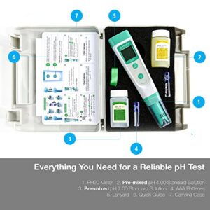 APERA INSTRUMENTS AI209 Value Series PH20 Waterproof pH Tester Kit, ±0.1 pH Accuracy