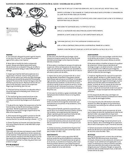 Pyramex Safety HPR441 4-Point Replacement Suspension for All Ridgeline Hard Hats,Black