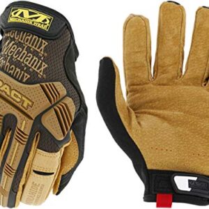 Mechanix Wear: M-Pact Durahide Leather Work Gloves with Secure Fit, Work Gloves with Impact Protection and Vibration Absorption, Safety Gloves for Men (Brown, X-Large)