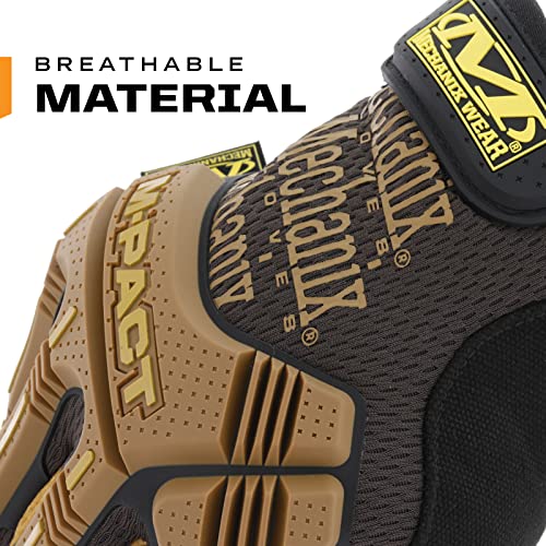 Mechanix Wear: M-Pact Durahide Leather Work Gloves with Secure Fit, Work Gloves with Impact Protection and Vibration Absorption, Safety Gloves for Men (Brown, X-Large)