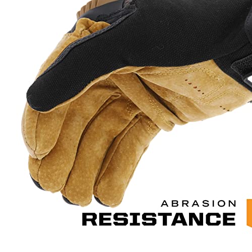 Mechanix Wear: M-Pact Durahide Leather Work Gloves with Secure Fit, Work Gloves with Impact Protection and Vibration Absorption, Safety Gloves for Men (Brown, X-Large)