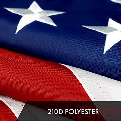 G128 American USA Flag | 4x6 Ft | ToughWeave Series Embroidered 210D Polyester | Country Flag, Embroidered Stars, Sewn Stripes, Indoor/Outdoor, Vibrant Colors, Brass Grommets