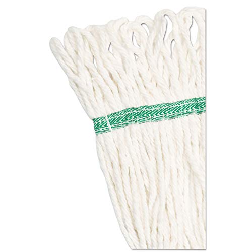 Boardwalk 502WHCT Super Loop Wet Mop Head, Cotton/Synthetic, Medium Size, White, 12/Carton