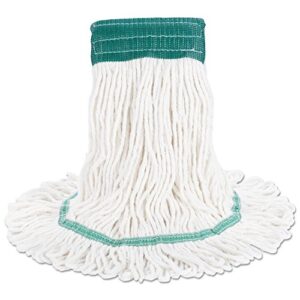 Boardwalk 502WHCT Super Loop Wet Mop Head, Cotton/Synthetic, Medium Size, White, 12/Carton