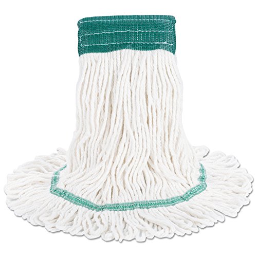 Boardwalk 502WHCT Super Loop Wet Mop Head, Cotton/Synthetic, Medium Size, White, 12/Carton