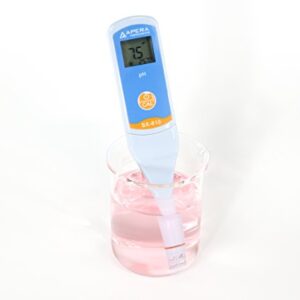 Apera Instruments, LLC-AI221 SX610 Waterproof pH Pen Tester, ±0.1 pH Accuracy, 0-14.0 pH Range, Suitable for Test Tube Testing, Replaceable Probe