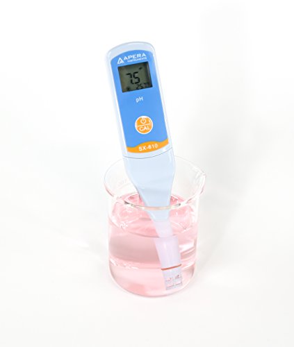 Apera Instruments, LLC-AI221 SX610 Waterproof pH Pen Tester, ±0.1 pH Accuracy, 0-14.0 pH Range, Suitable for Test Tube Testing, Replaceable Probe