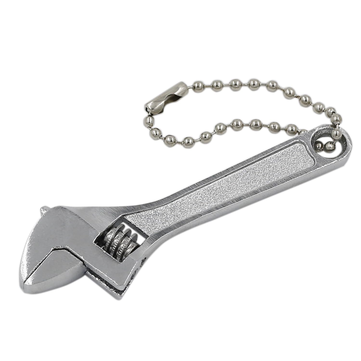 GENNEL 2.5 inch Tiny Adjustable Wrench, 2.5" Mini Size Adjustable Spanner, Silver Nut Wrench Tool, Jaw Capacity 0~10mm