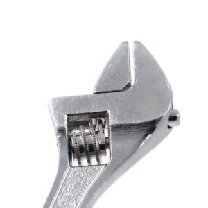 GENNEL 2.5 inch Tiny Adjustable Wrench, 2.5" Mini Size Adjustable Spanner, Silver Nut Wrench Tool, Jaw Capacity 0~10mm