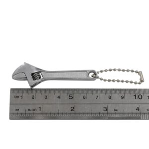 GENNEL 2.5 inch Tiny Adjustable Wrench, 2.5" Mini Size Adjustable Spanner, Silver Nut Wrench Tool, Jaw Capacity 0~10mm