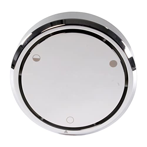 Westbrass D493CHM-26 Universal Patented Deep Soak Round Replacement 2-Hole Bathtub Overflow Cover for Full and Over-Filled Closure, 1 Pack, Polished Chrome - LOGO