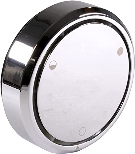 Westbrass D493CHM-26 Universal Patented Deep Soak Round Replacement 2-Hole Bathtub Overflow Cover for Full and Over-Filled Closure, 1 Pack, Polished Chrome - LOGO