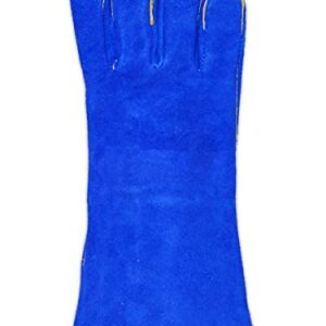 MAGID M1018 WeldPro Shoulder Split Cow Leather Welding Gloves, Standard, Blue (12 Pair)