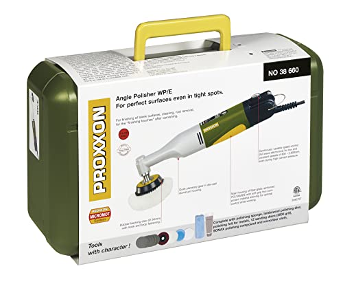 PROXXON Angle Polisher WP/E, 38660, Yellow/Green/Black, 0.5 Liters