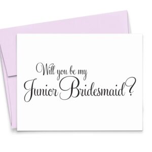 Will You Be My Junior Bridesmaid Card, Proposal Card, 1 greeting card with envelope