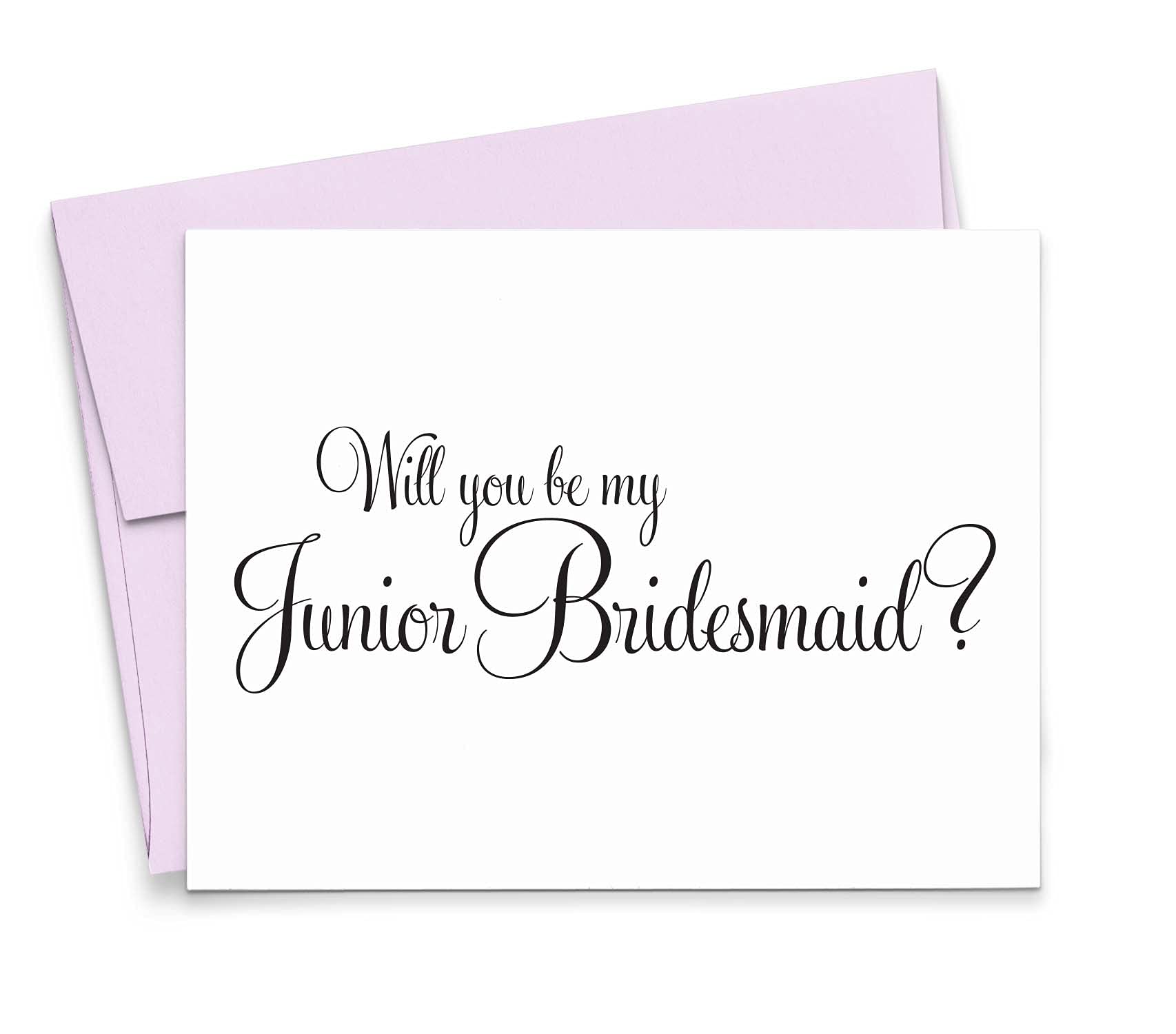 Will You Be My Junior Bridesmaid Card, Proposal Card, 1 greeting card with envelope