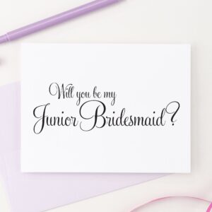 Will You Be My Junior Bridesmaid Card, Proposal Card, 1 greeting card with envelope