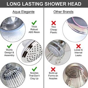 Duchas High Flow Shower Head - The 4 Inch Wall Mount Bathroom Showerhead Nozzle For Low Water Pressure Showers, 2.5 GPM - Chrome